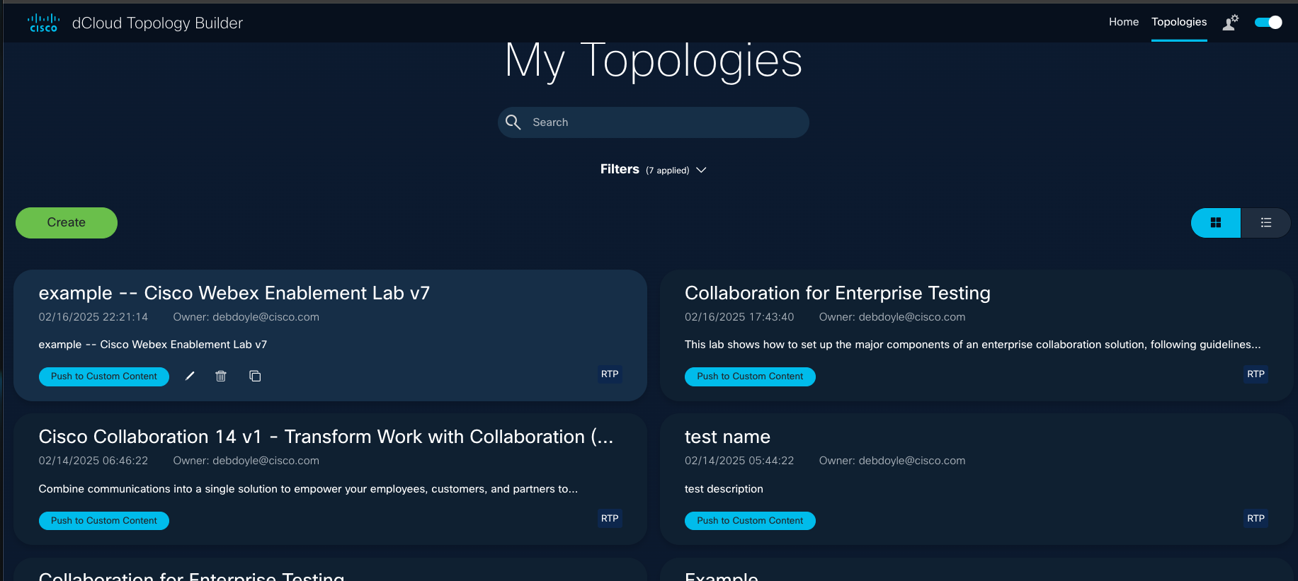 designing menus - Topology Builder User Guide